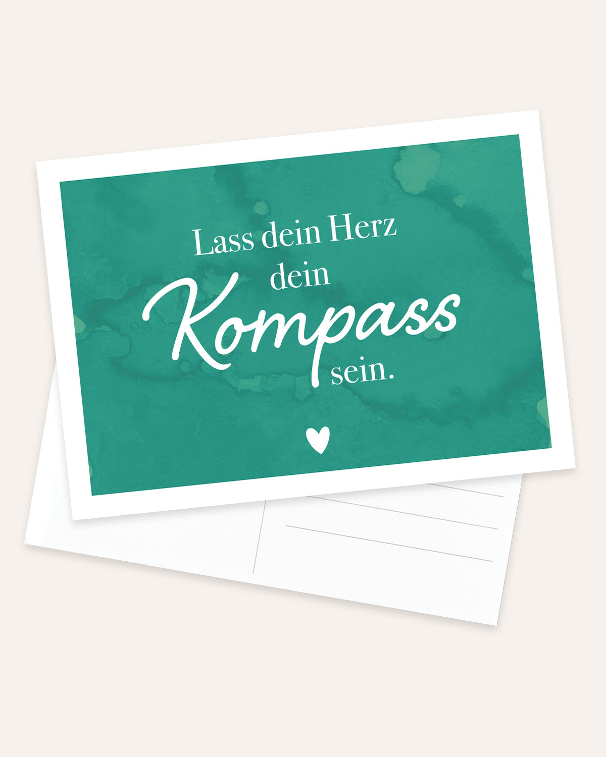 Postkarte "Lass dein Herz dein Kompass sein" | Im LIEBLINGSMENSCH Onlineshop – VISUAL STATEMENTS