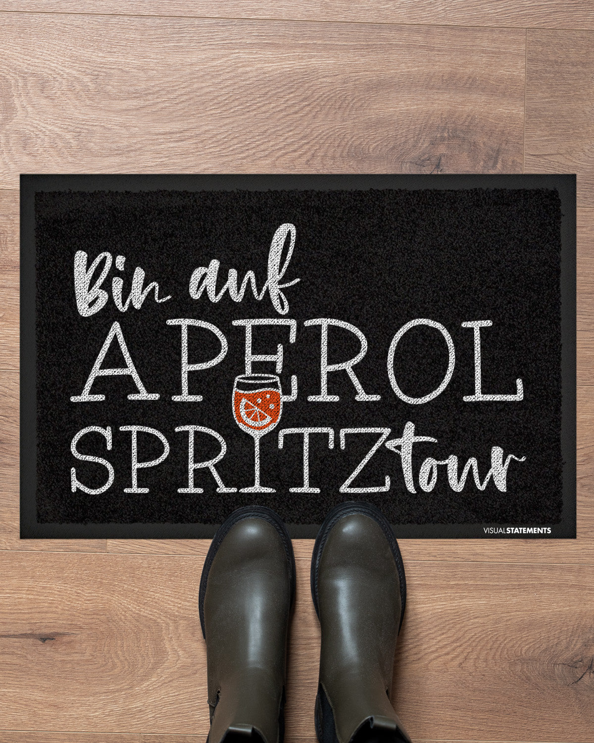 Bin auf Aperol Spritz Tour - Fußmatte mit Aperolglas | VISUAL STATEMENTS®