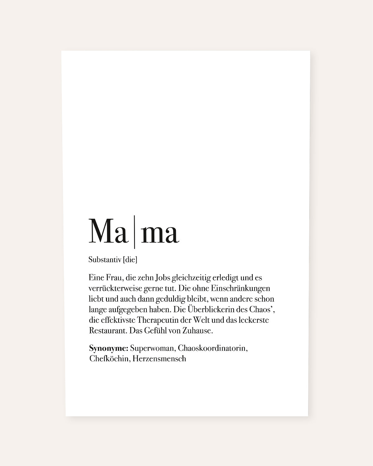 Motiv: Definition Mama - VS" Poster – VISUAL STATEMENTS