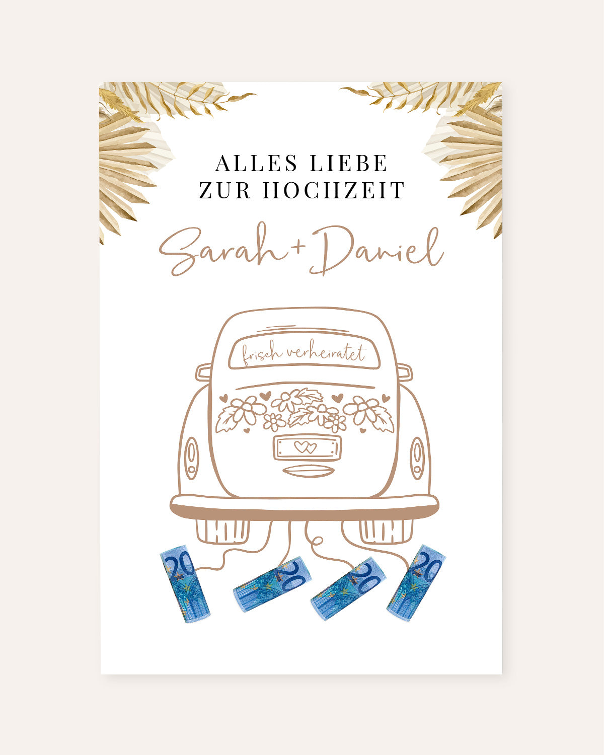 Geldgeschenk zur Hochzeit | Personalisiertes Hochzeitsgeschenk – VISUAL ...
